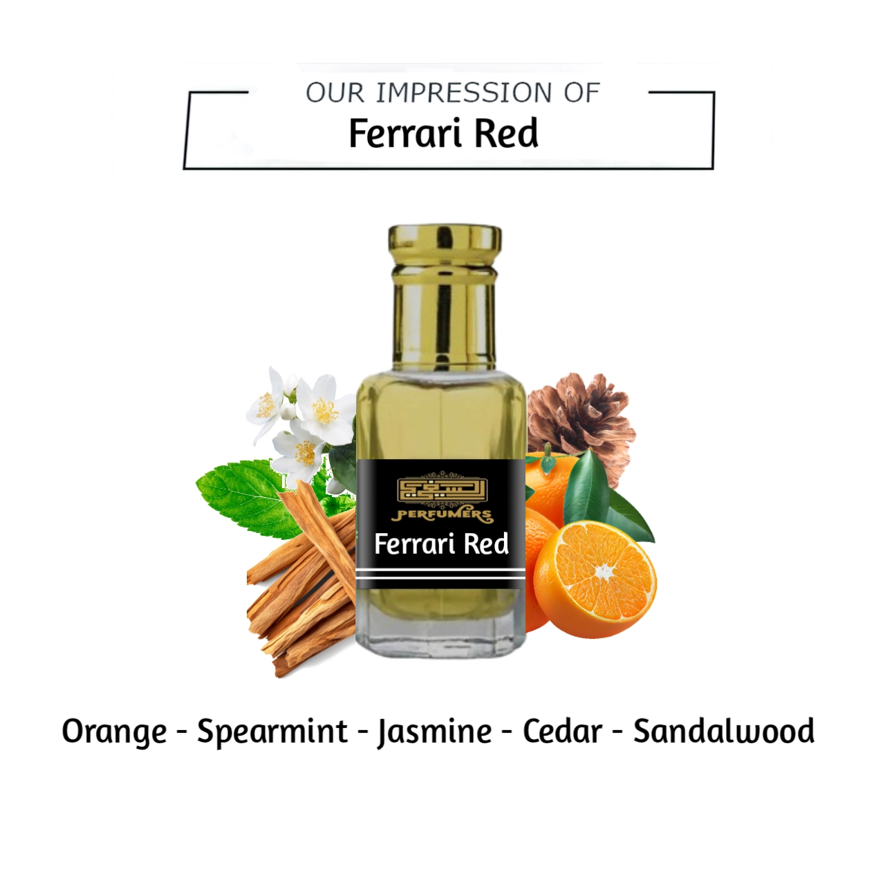 Ferrari Red Inspired Attar – Energetic & Sporty Concentrated Perfume ...