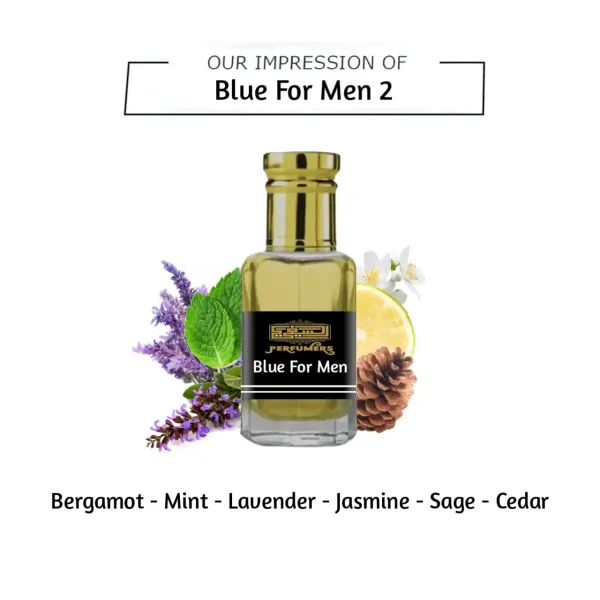 Blue For Men 2 Attar – Fresh & Masculine Concentrated Perfume Oil - Get ...