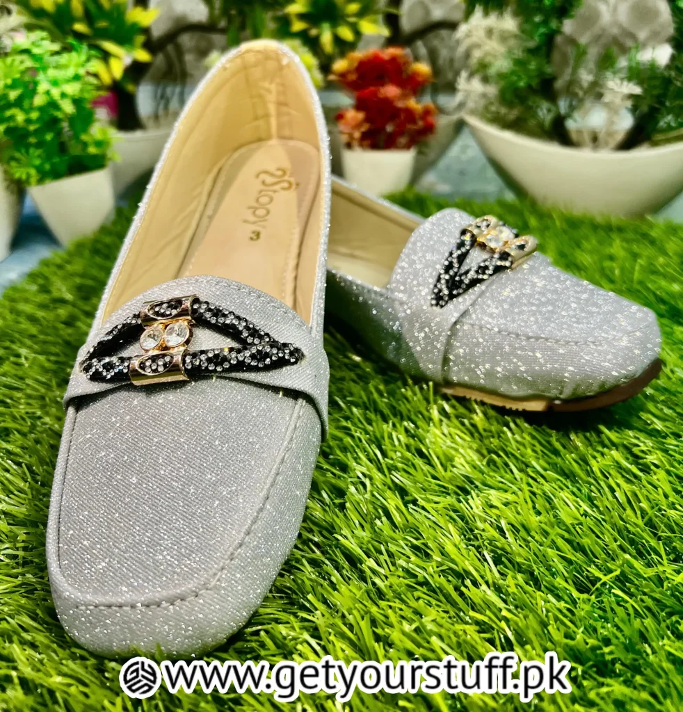 Article # 605 , Elegant Silver Loafers - Get Your Stuff